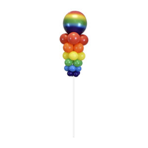 Rainbow, PRIDE - Orb Handheld Stick - Sparky's Balloons