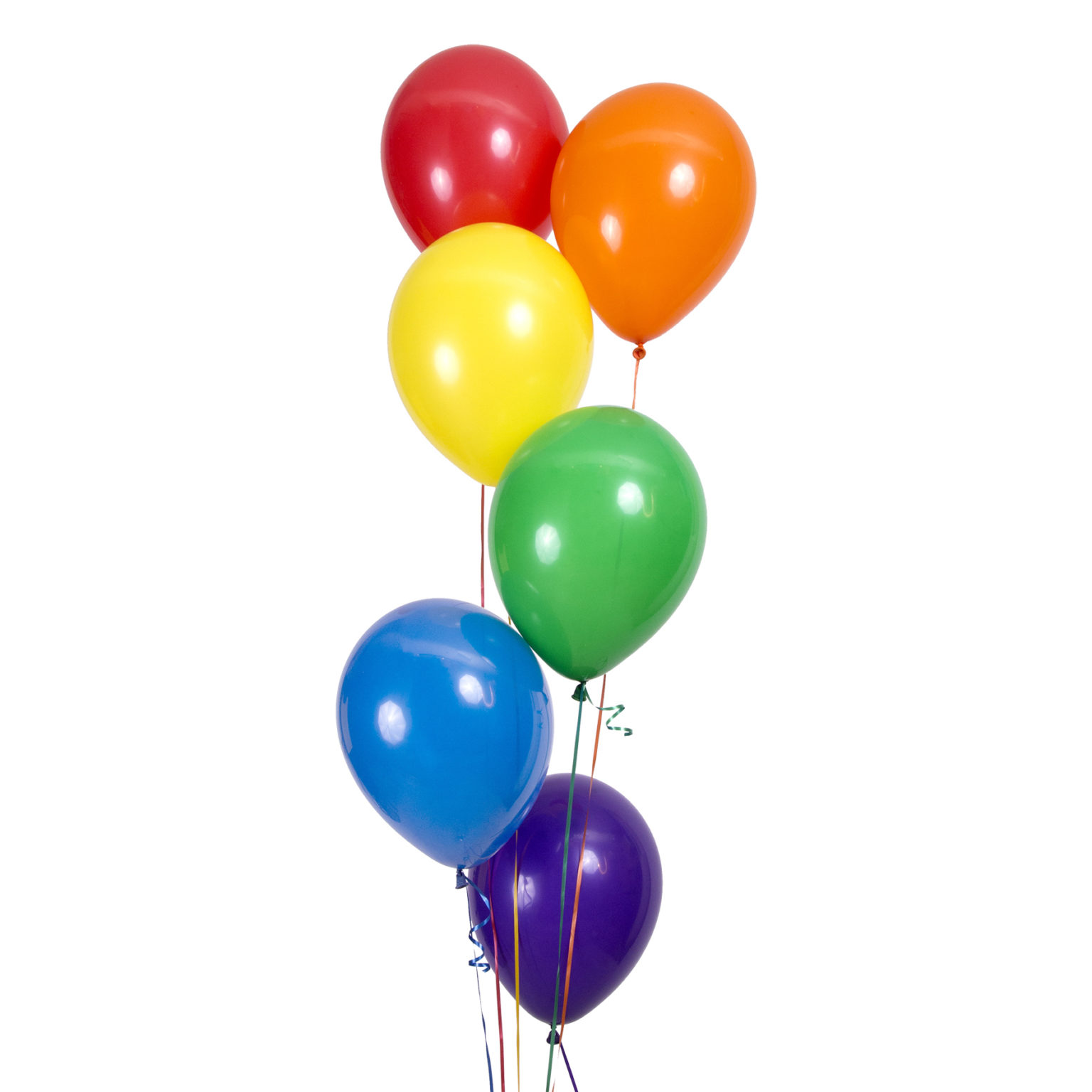 Traditional Rainbow - 11" Loose Helium Balloons (1 dozen) - Sparky's ...