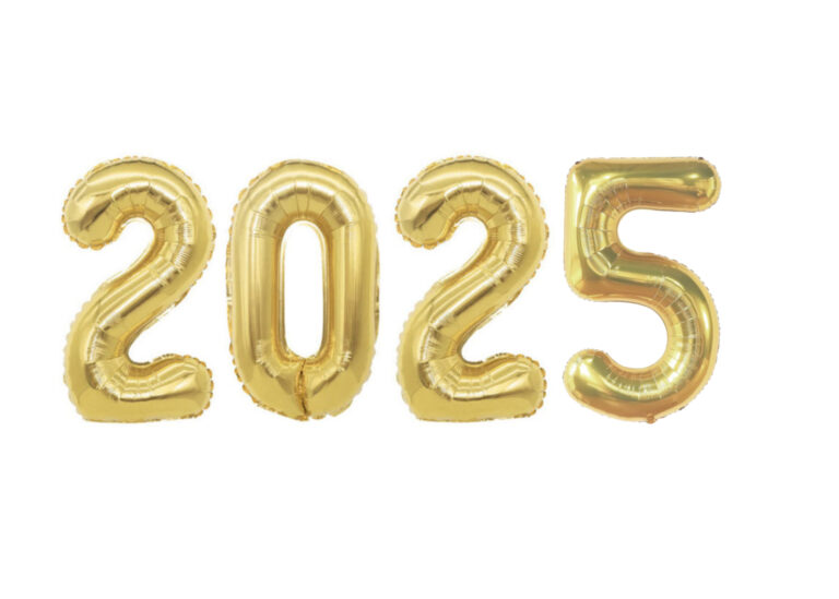 2025 Gold - Wall Numbers - Sparky's Balloons