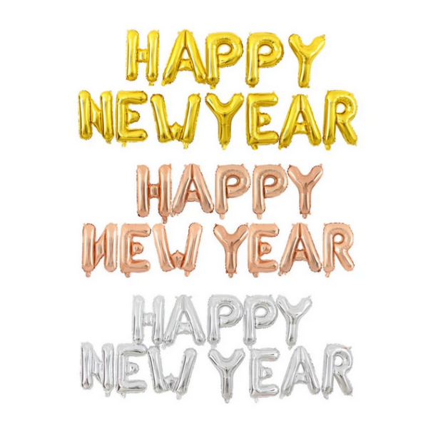 Happy New Year 16" Letter Banner - Sparky's Balloons